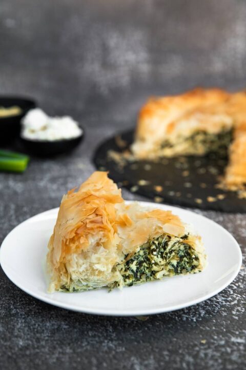 Byrek Me Spinaq | Spinach Feta Pie | Albanian Pite - Polkadot Passport