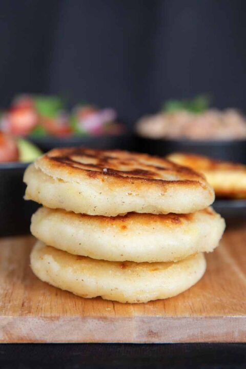Colombian Gluten-free Arepas with Cheese - Polkadot Passport