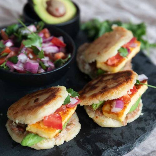 Colombian Gluten-free Arepas with Cheese - Polkadot Passport